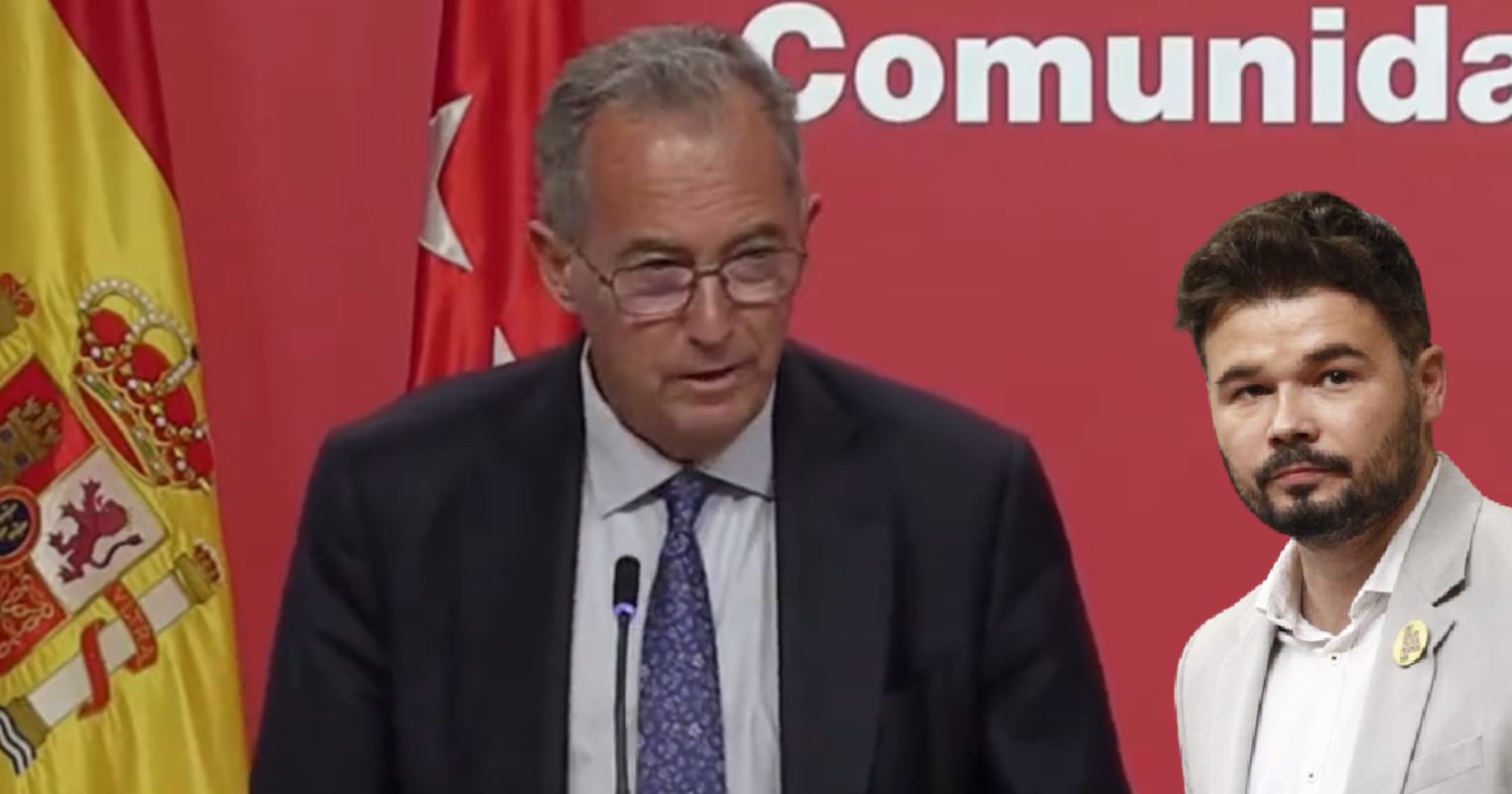 La descomunal respuesta de Rufián al vicepresidente de Madrid, después ...